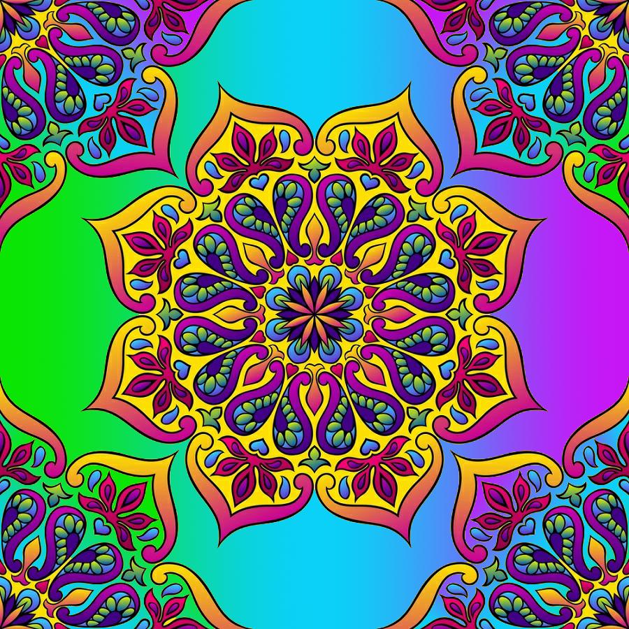 Пазл «Мандала» из 225 элементов | Собрать онлайн пазл №215638