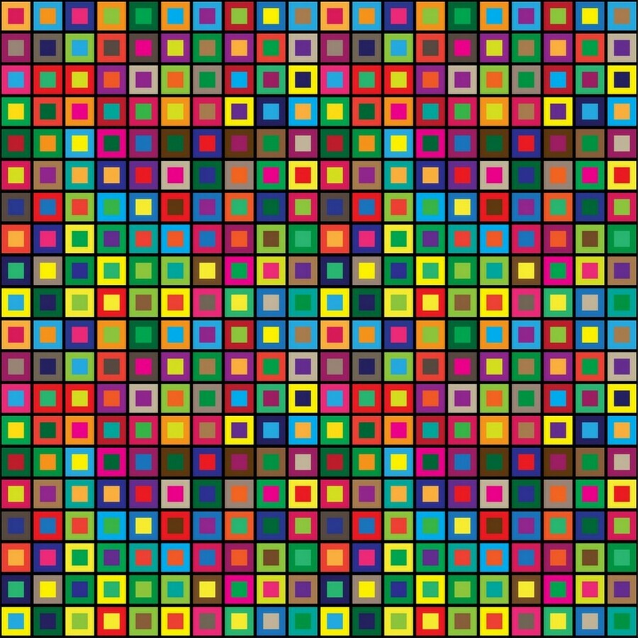 Пазл «Цветные квадраты» из 256 элементов | Собрать онлайн пазл №219067