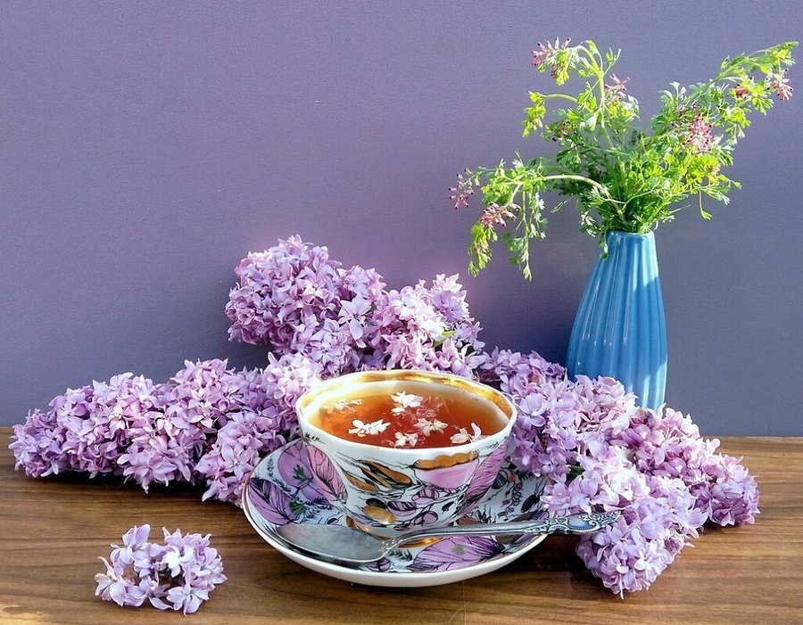 Пазл «Чай с сиренью --» из 221 элементов | Собрать онлайн пазл №236846