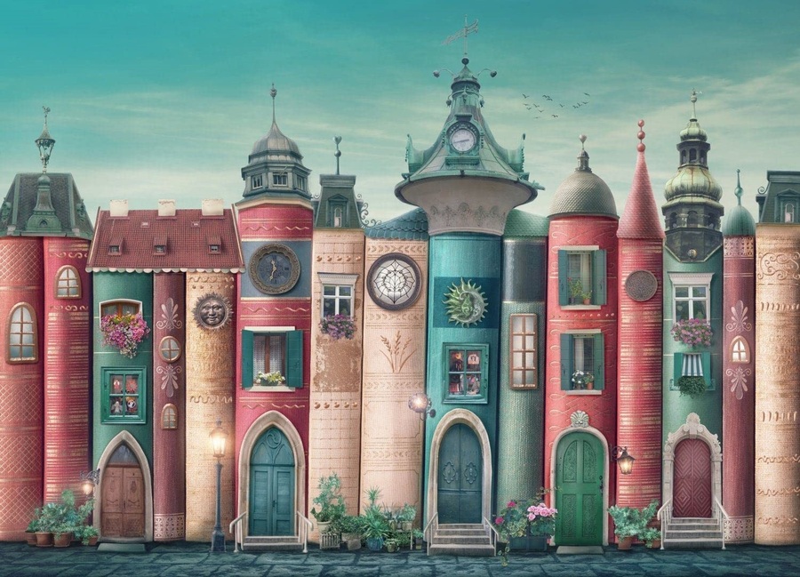 Пазл «Город волшебных книг» из 450 элементов | Собрать онлайн пазл №275339