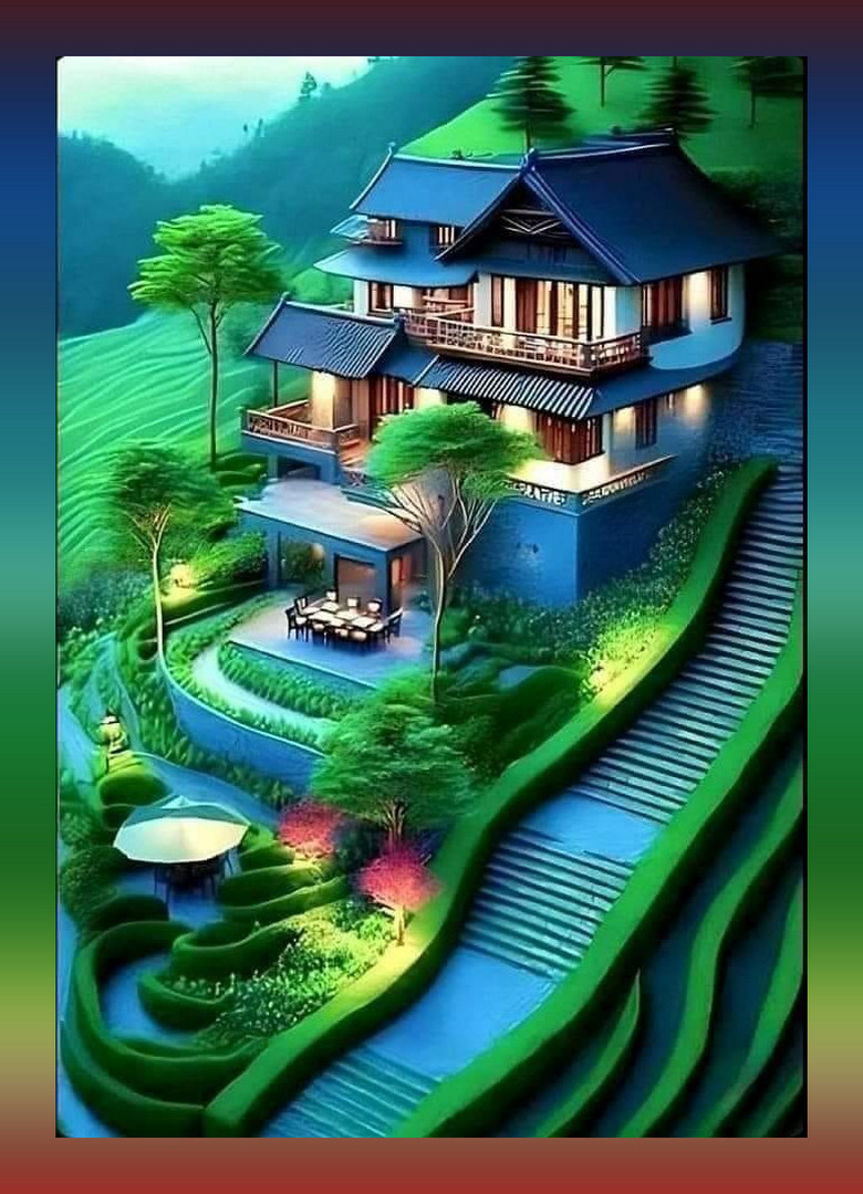 Пазл «Дом с лестницей» из 234 элементов | Собрать онлайн пазл №280807