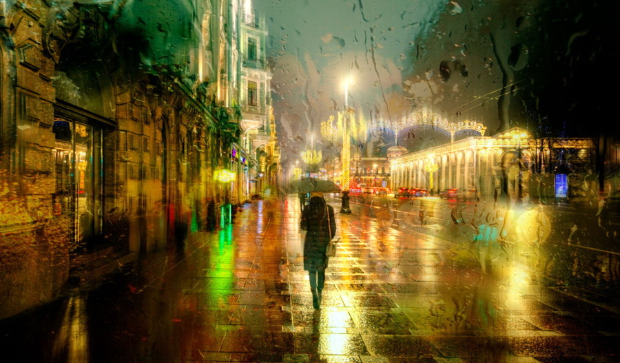 Пазл «Дождливые улицы» из 170 элементов | Собрать онлайн пазл №282514