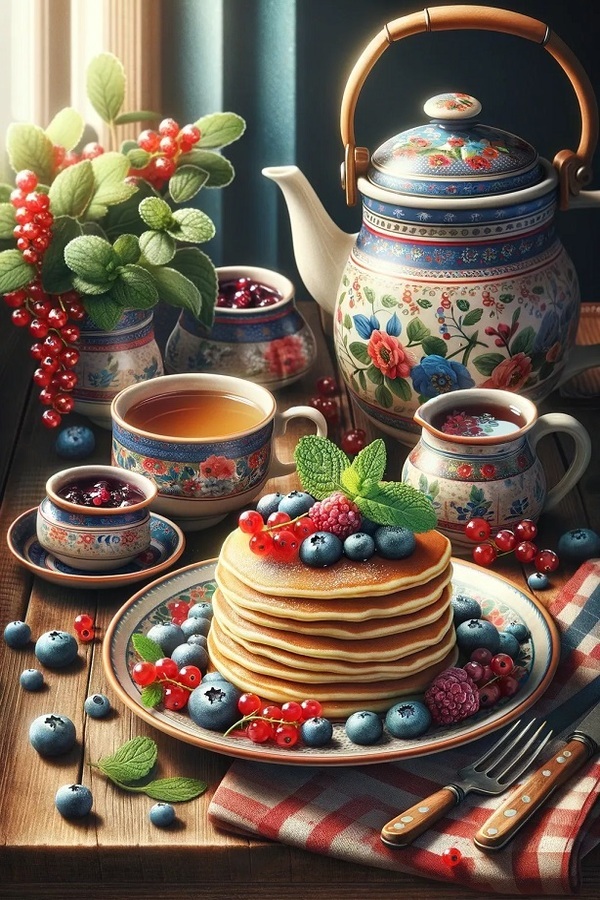 Пазл «Блинчики с ягодами» из 150 элементов | Собрать онлайн пазл №295057