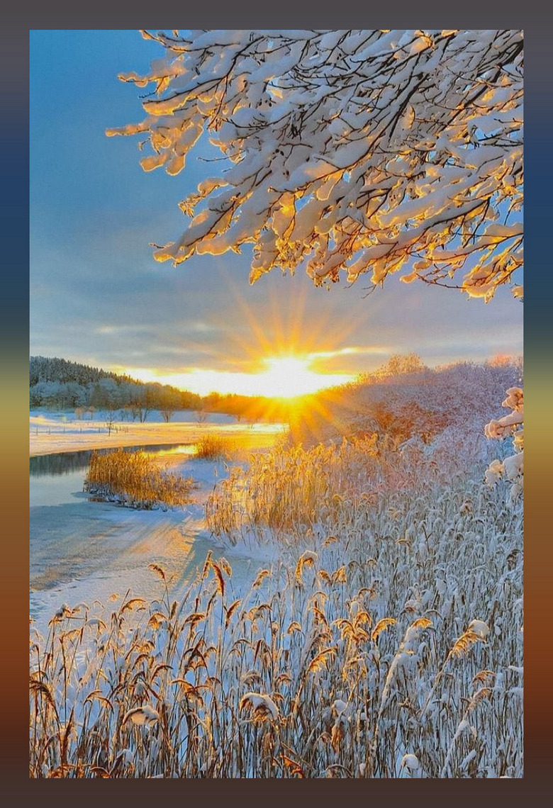 Пазл «Закат над заснеженным полем» из 247 элементов | Собрать онлайн ...