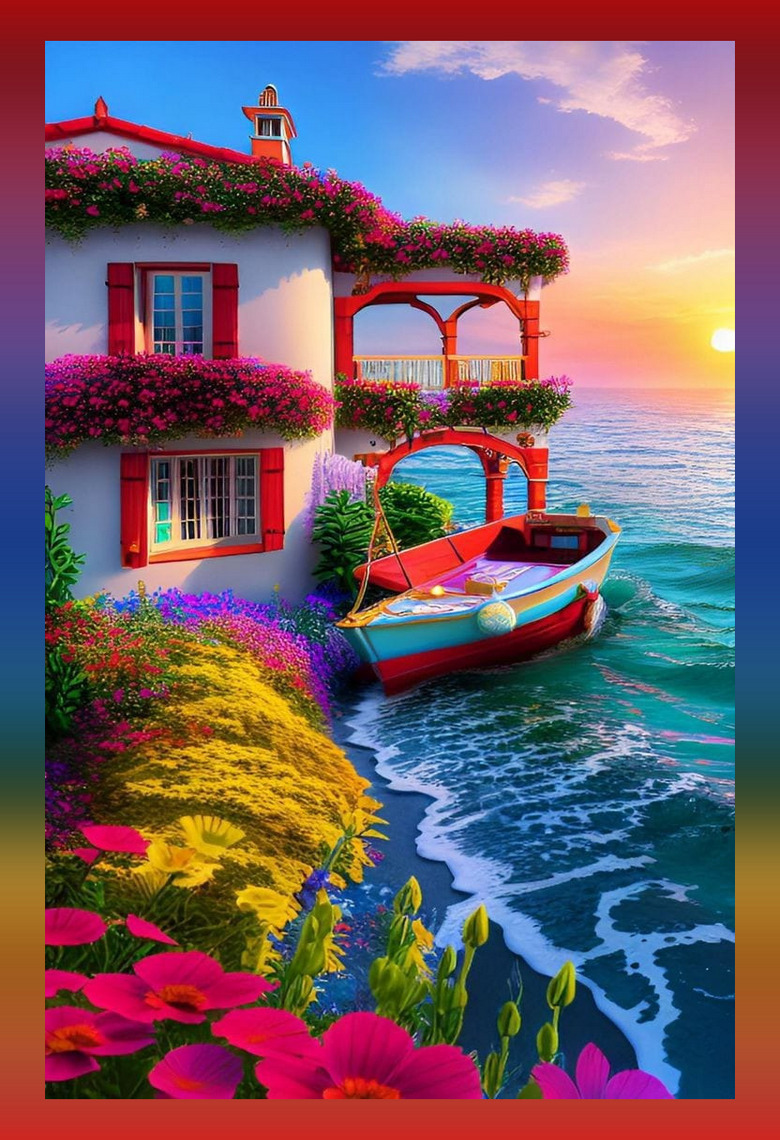 Пазл «Лодка у дома» из 247 элементов | Собрать онлайн пазл №312645