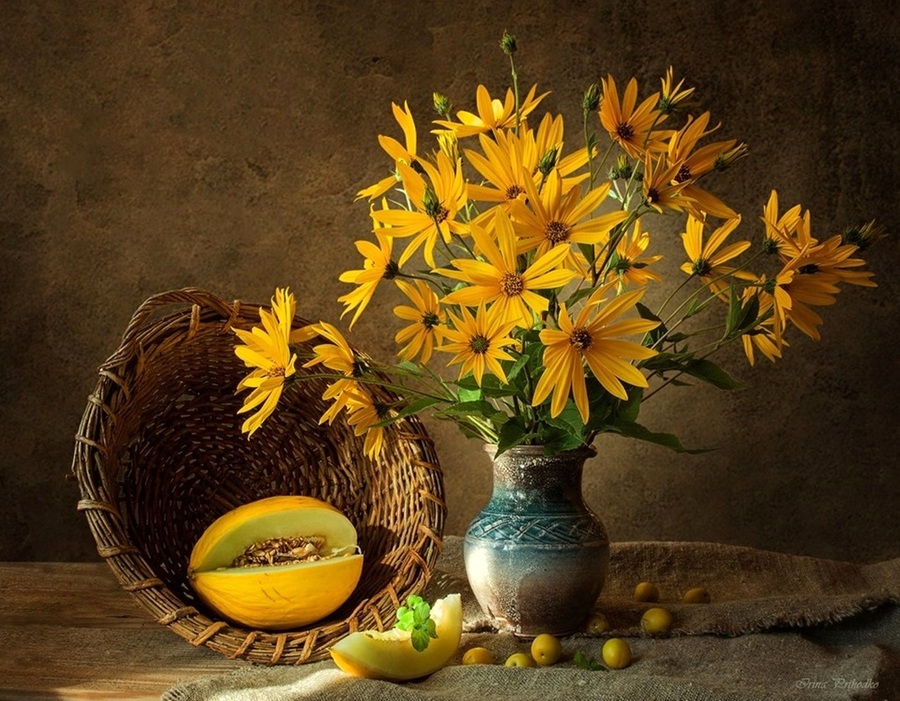 Пазл «С топинамбуром и дыней » из 252 элементов | Собрать онлайн пазл ...