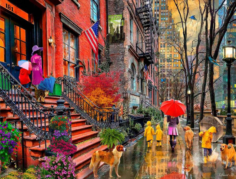 Пазл «Дождливый день в Нью-Йорке» из 825 элементов | Собрать онлайн ...