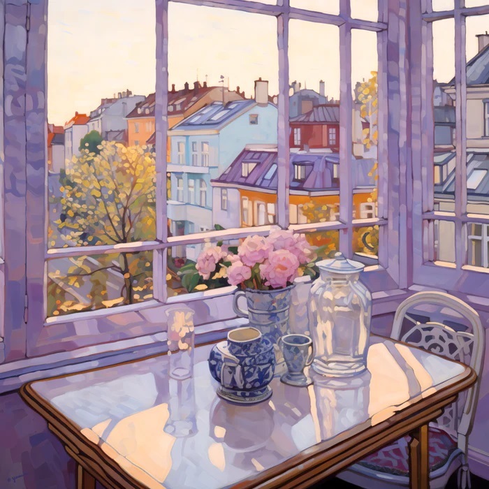 Пазл «Утреннее окно» из 196 элементов | Собрать онлайн пазл №321403