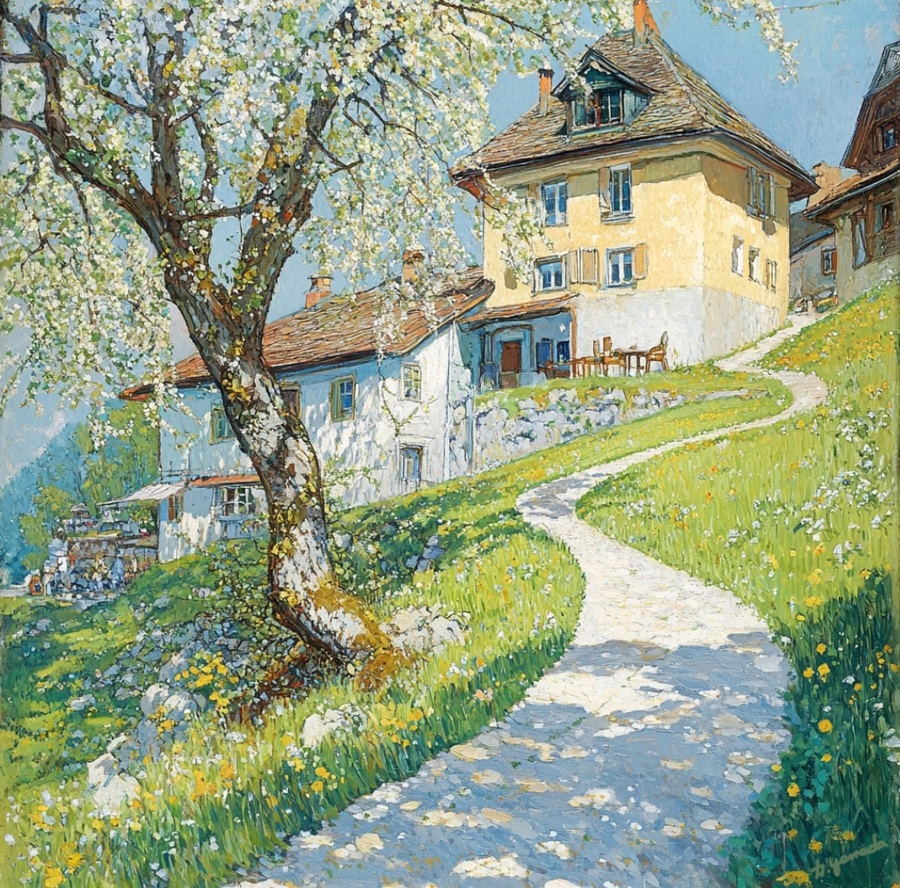 Пазл «Пробуждение. Домик в Австрии» из 210 элементов | Собрать онлайн пазл №330445