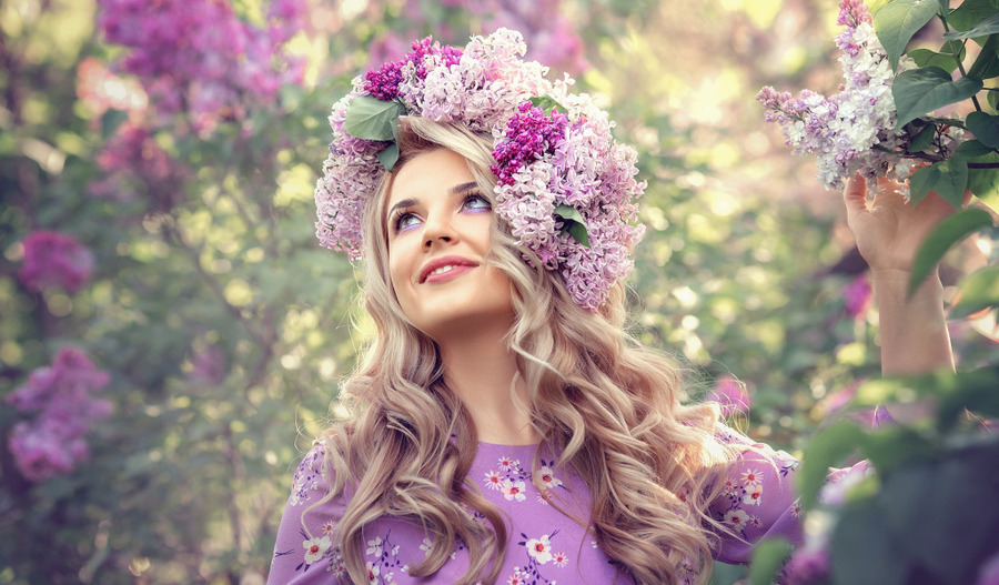 Пазл «Венок из сирени» из 170 элементов | Собрать онлайн пазл №333195